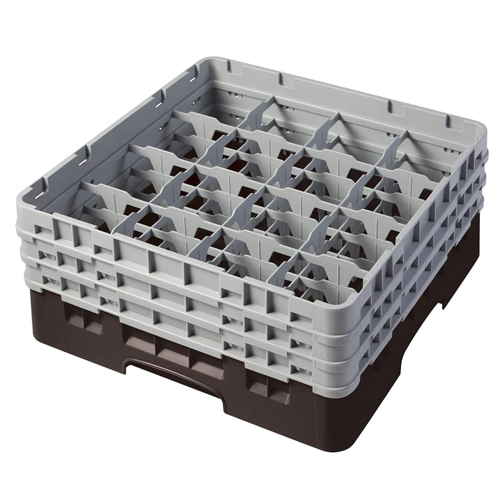 Cambro 16S638167 Camrack® Glass Rack w/ (16) Compartments - (3) Gray ...