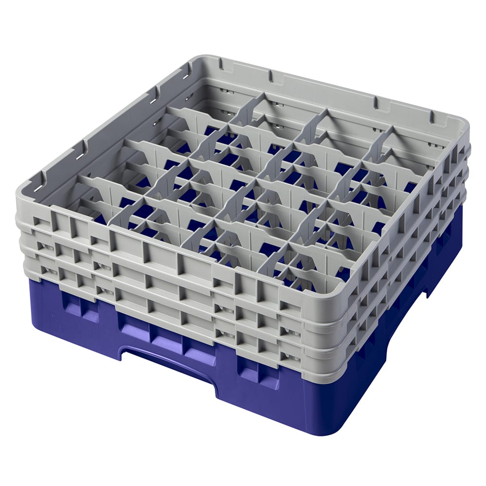 Cambro 16S638186 Camrack® Glass Rack w/ (16) Compartments - (3) Gray ...