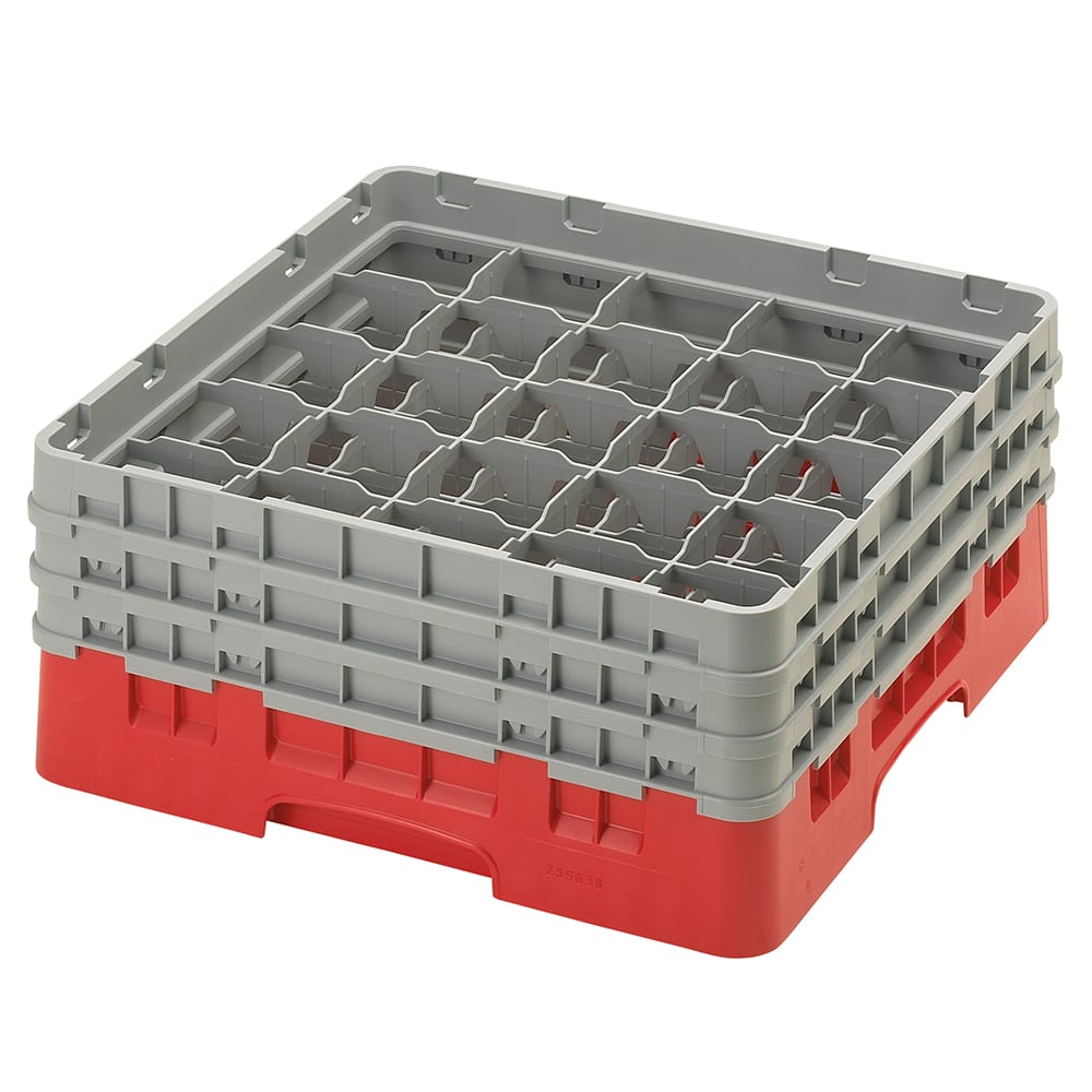 Cambro 25S638163 Camrack® Glass Rack w/ (25) Compartments - (3) Gray ...