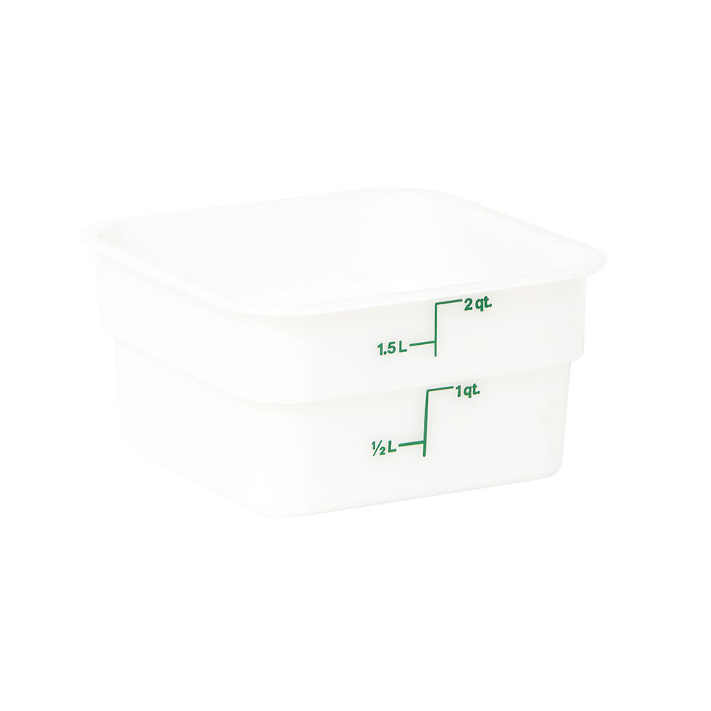 Cambro 2SFSP148 2 qt CamSquare Food Container - Natural White
