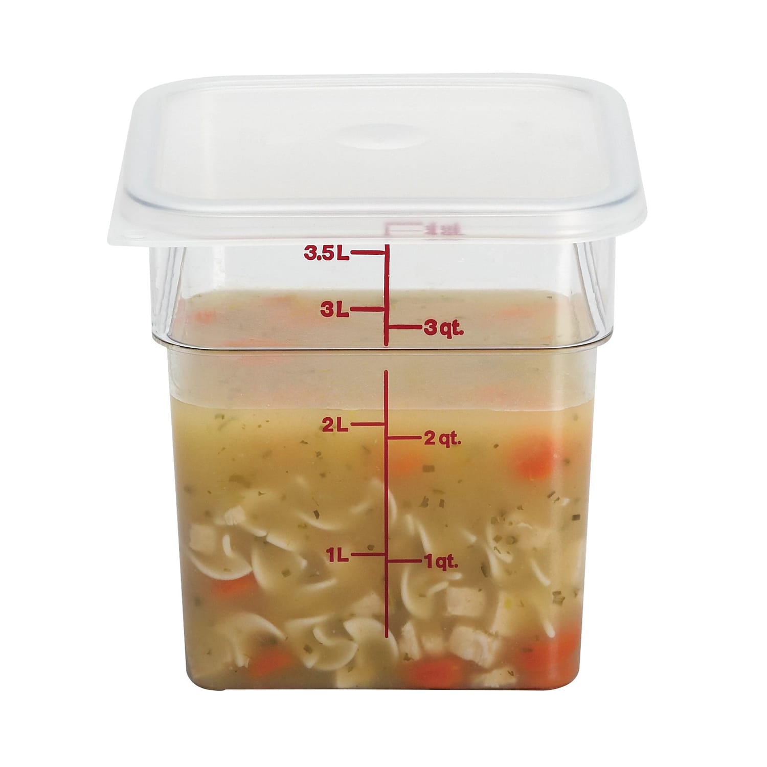 Cambro 4SFSCW135 CamSquare® Food Container w/ 4 qt Capacity ...