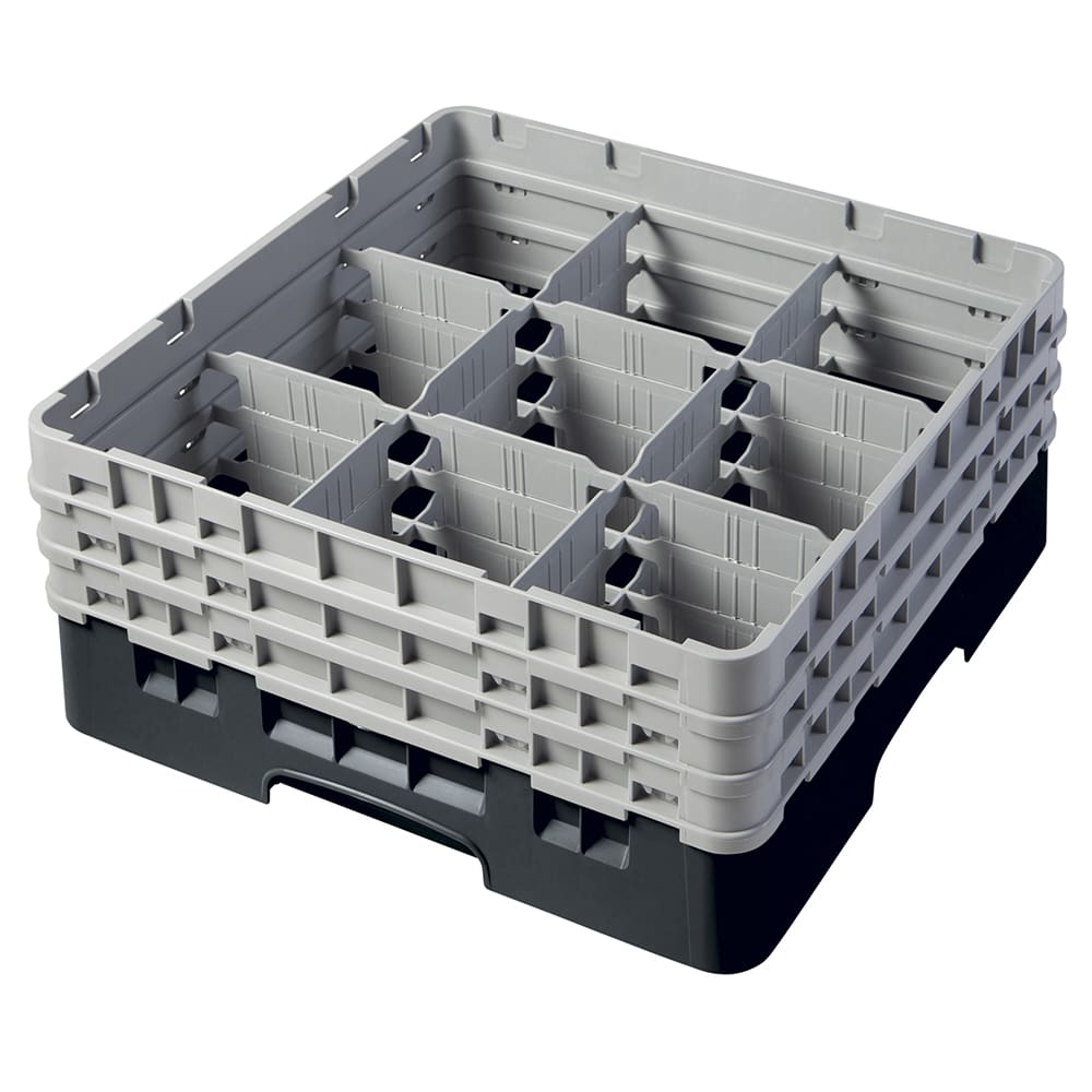 Cambro 9S638110 Camrack® Glass Rack w/ (9) Compartments - (3) Gray ...