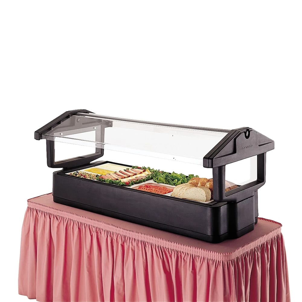 Cambro BBR720110 73 7/8" Cold Food Bar - (5) Pan Capacity, Table Top, Black