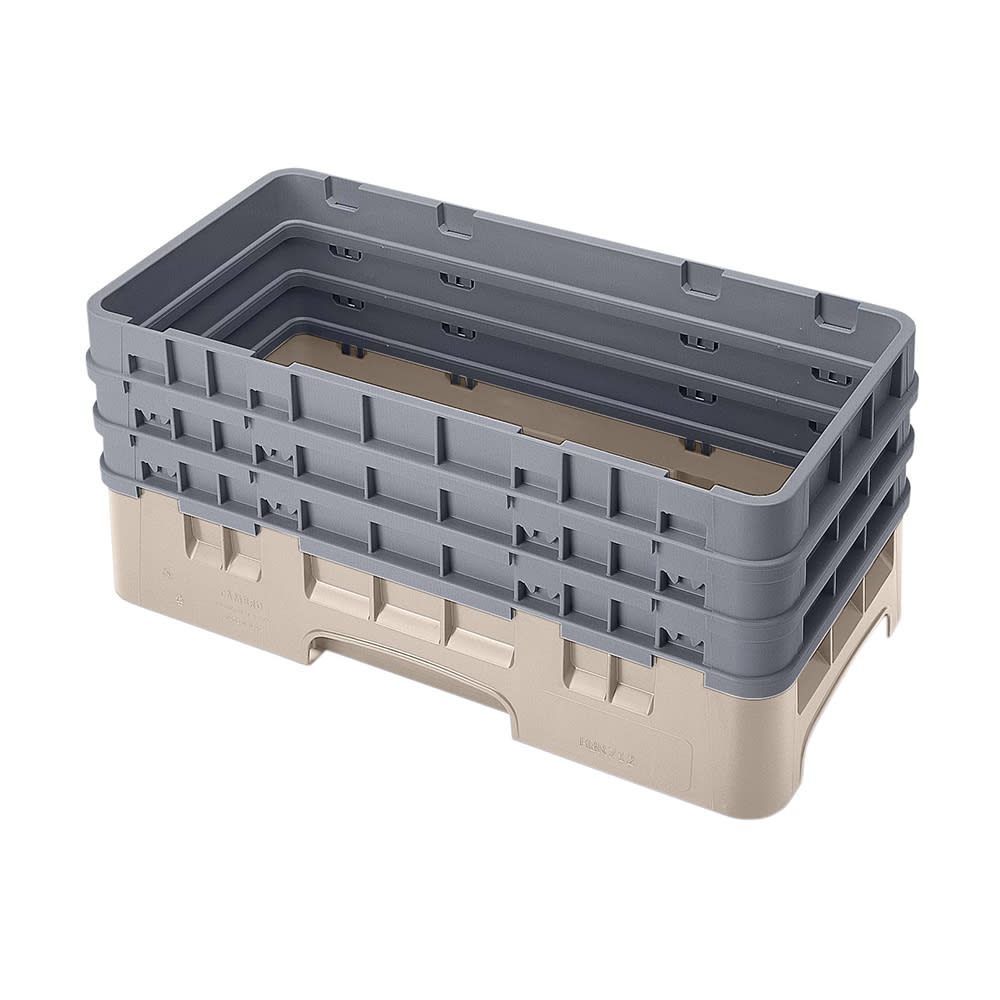 Cambro HBR712184 Camrack Base Rack - (3)Extenders, Half-Size, Beige