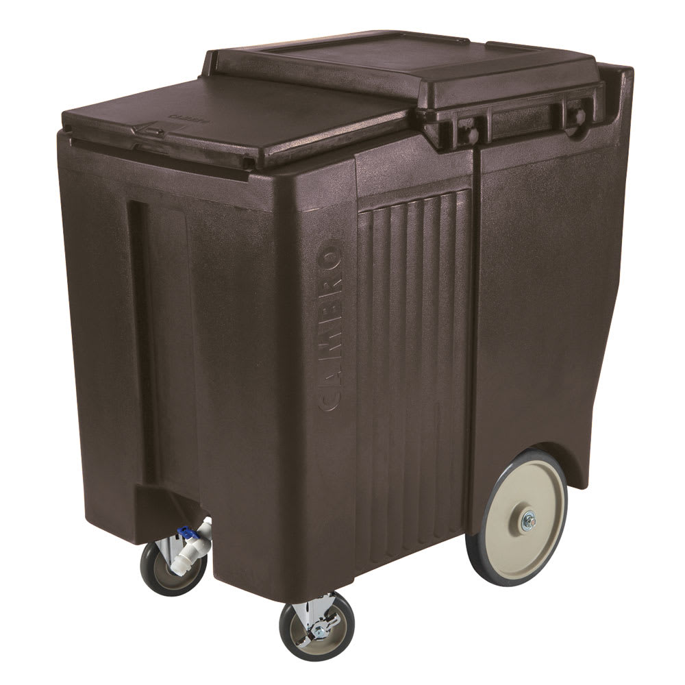 Cambro ICS175TB131 175 lb Insulated Mobile Ice Caddy - Plastic, Dark Brown