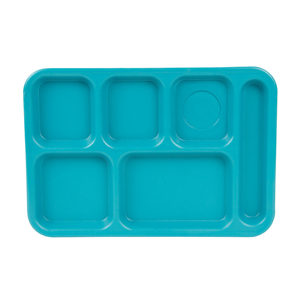 Cambro PS1014414 Plastic Rectangular Tray w/ (6) Compartments, 10" x 14 ...