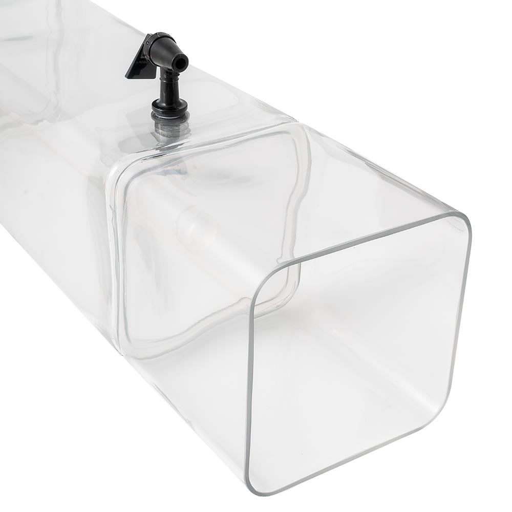 Cal-Mil 1112-3 3 Gallon Square Glass Beverage Dispenser, 10 x 7 x 26 1/ ...