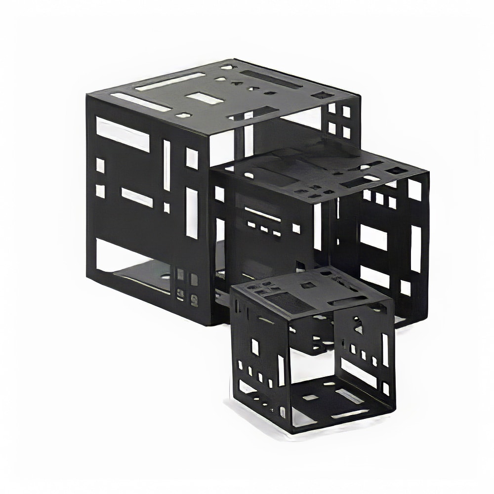 Cal-Mil 1607-5-13 5" Square Riser Cube - Metal, Black
