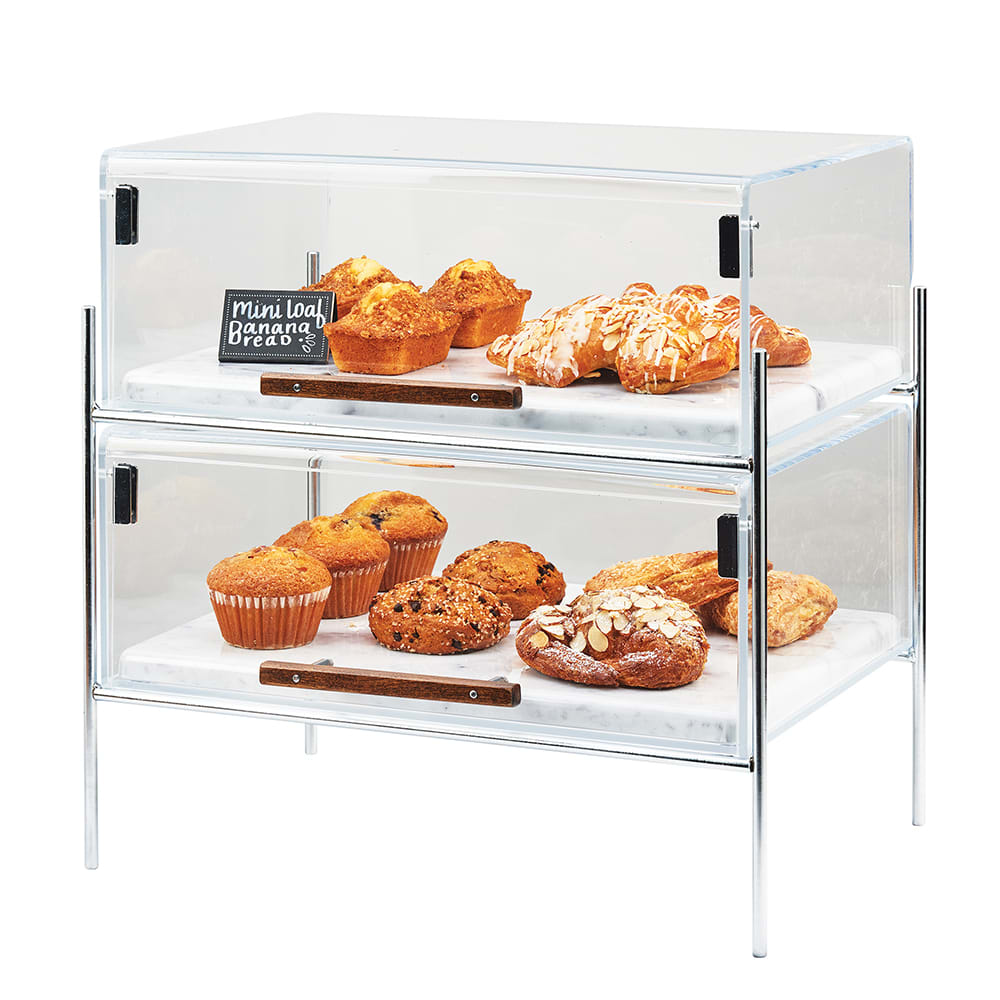 Cal-Mil 3706-1511-49 2 Tier Pastry Display Case w/ Lift Up Doors ...