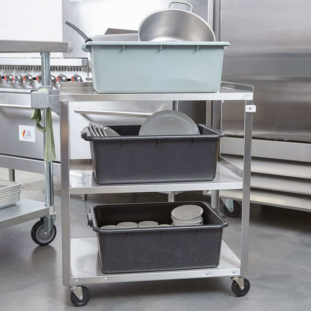 Vollrath 97121 3 Level Stainless Utility Cart w/ 300 lb Capacity ...