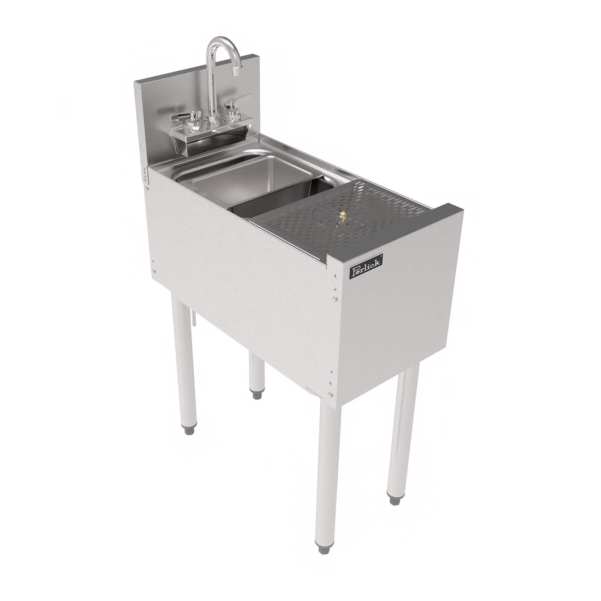 Perlick TSF12PS-SR-STK Commercial Prep Sink w/ 9 3/4"L x 10 1/2"W x 6"D ...