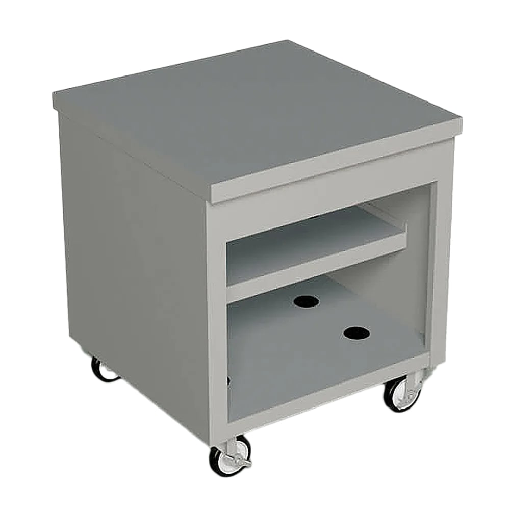 Duke TST-32SS 32" Mobile Serving Counter w/ Shelves & Stainless Top