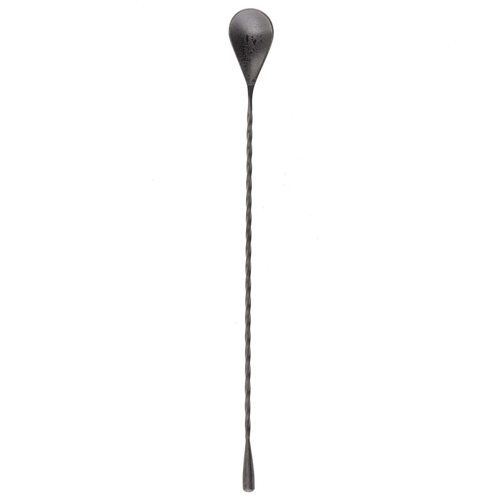 Tablecraft 10558 12" Bar Spoon - Stainless Steel, Black