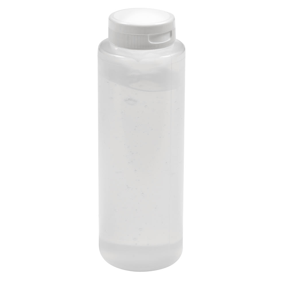 Tablecraft 2108C-1 8 oz Squeeze Dispenser, Soft Polyethylene, Natural ...