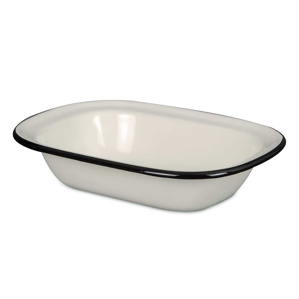 Tablecraft 80015 Rectangular Serving Pan - 11" x 8 1/8", Porcelain ...