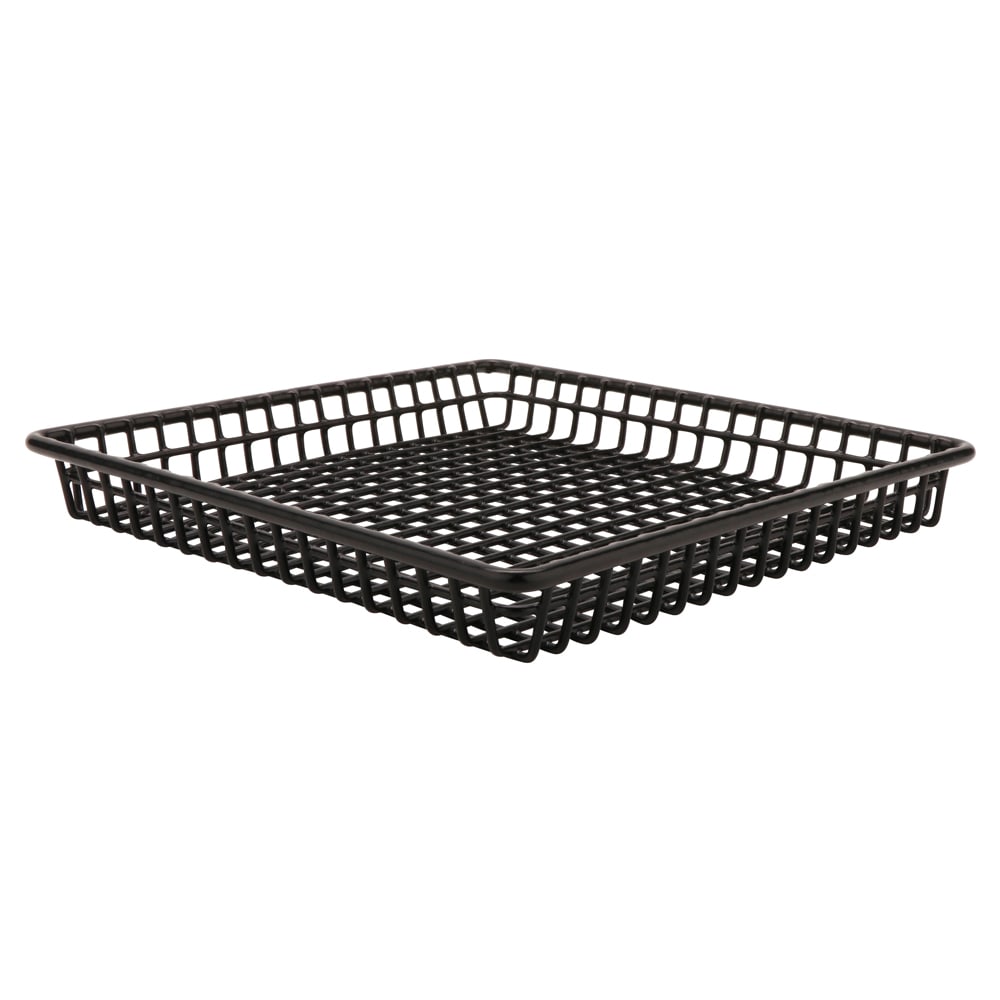 GET 4-35999 9" Square Wire Grid Basket - Iron, Black