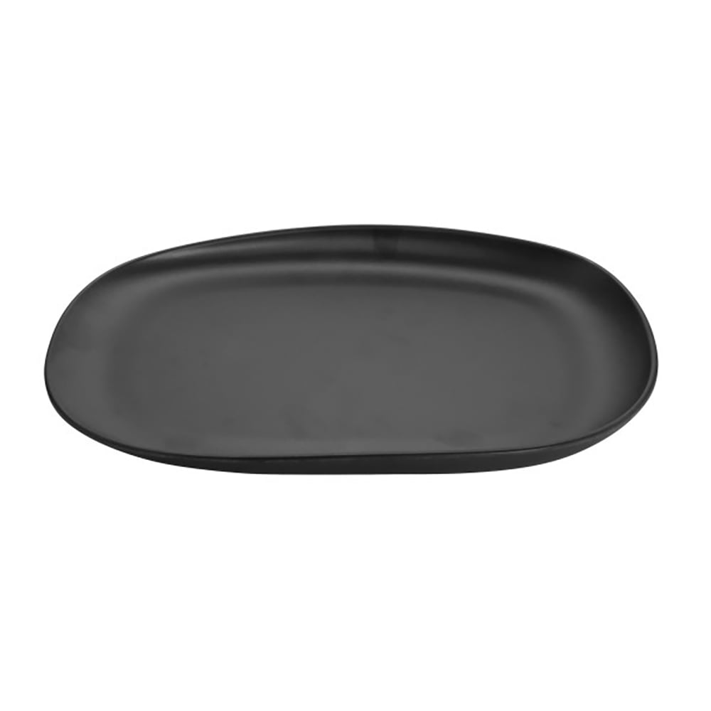 GET CS-1410-DG 14" x 10" Oval Riverstone Platter - Melamine, Dark Gray