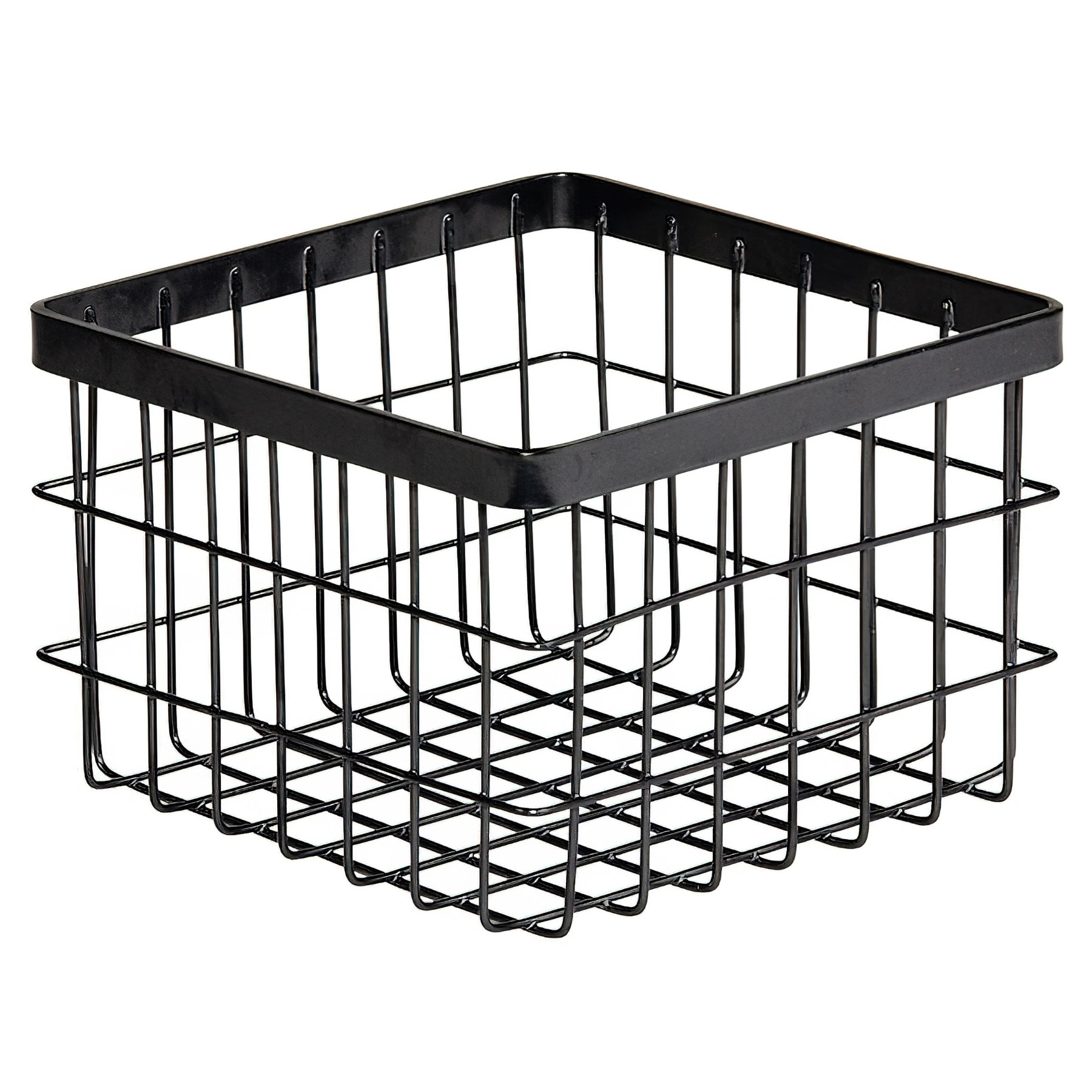 GET WB-664-MG 6" Square Wire Basket - Iron, Metal Gray