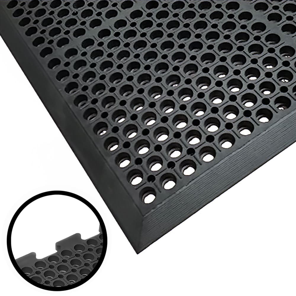 Cactus Mat 4420-CEWB VIP Duralok Mat w/ Bevel - End, 3' x 5', Black