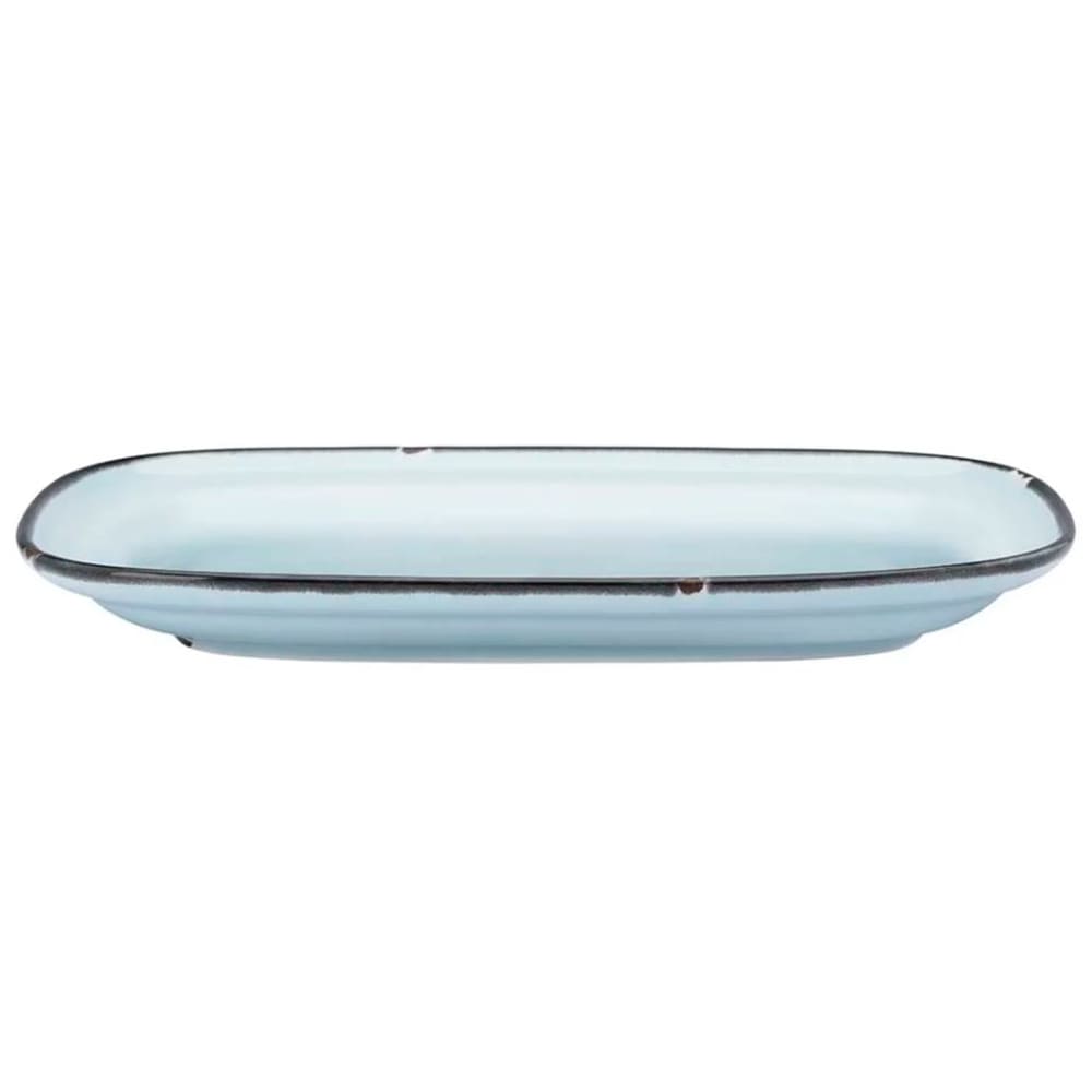 Oneida L2104009350 10" x 6" Rectangular Tin Tin™ Platter - Porcelain, Green