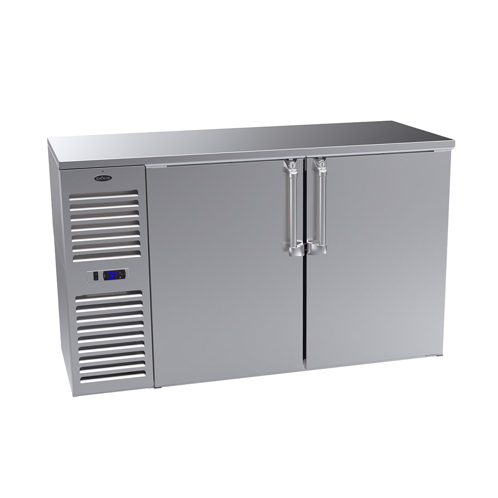 Krowne BS60L-SSS 60" Bar Refrigerator - 2 Swinging Solid Doors ...