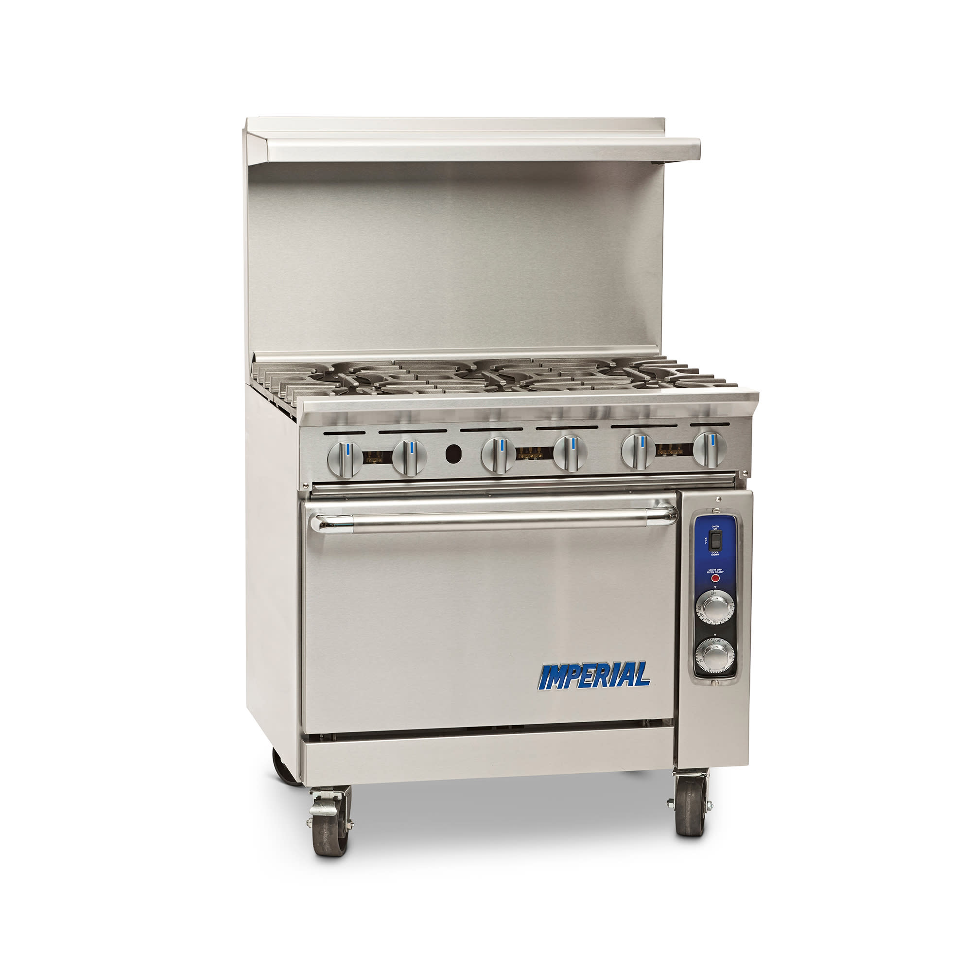 Imperial IR-6-C 36" 6 Burner Gas Range w/ Convection Oven, Liquid Propane