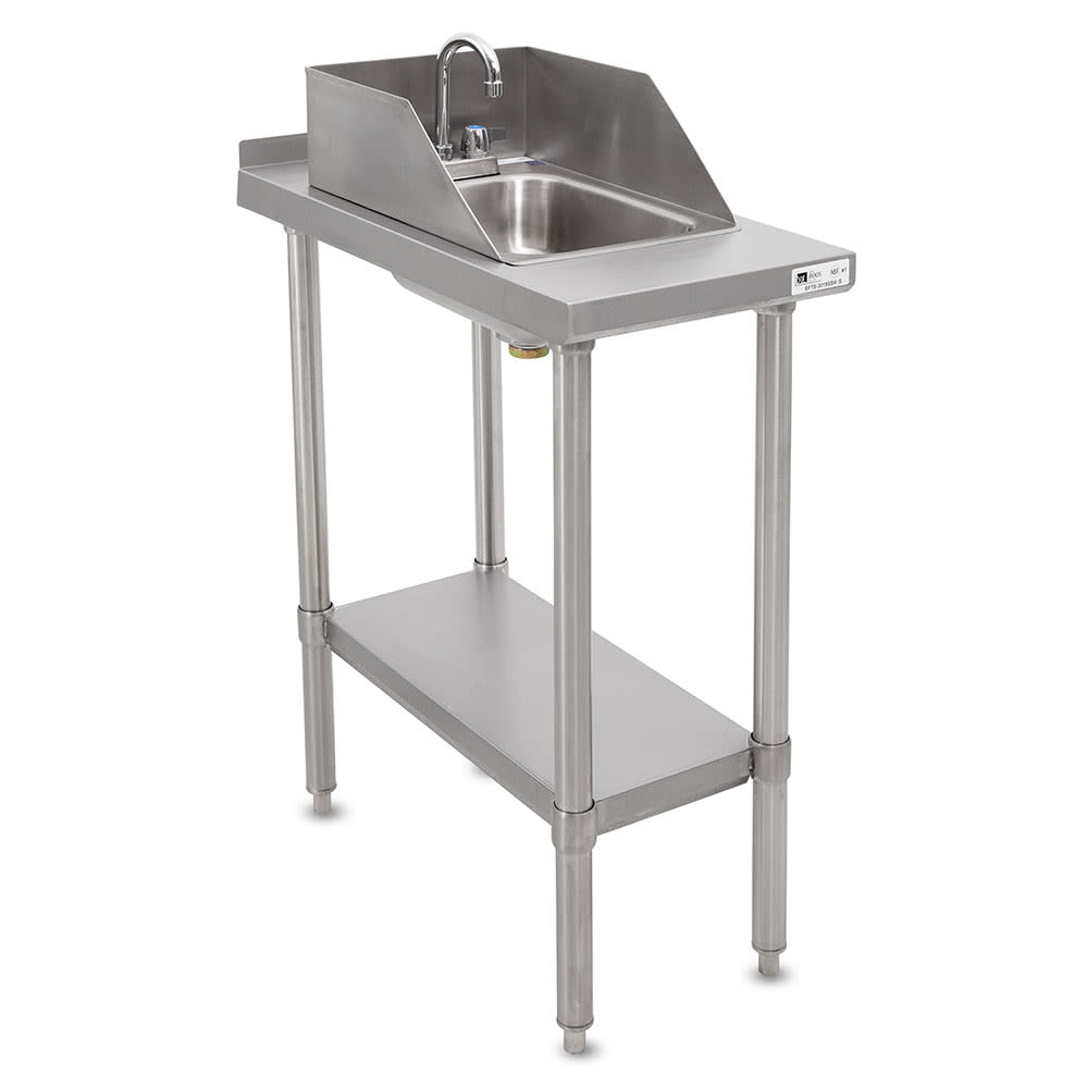 John Boos EFT8-3018SSK-S-X Equipment Filler Table w/ Drop In Sink, Rear ...
