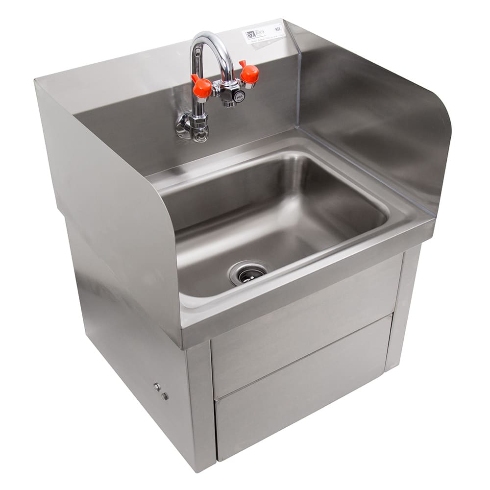 John Boos PBHS-W-1410-KV1APS-EW-X Wall Mount Touchless Hand Sink w/ Eye ...