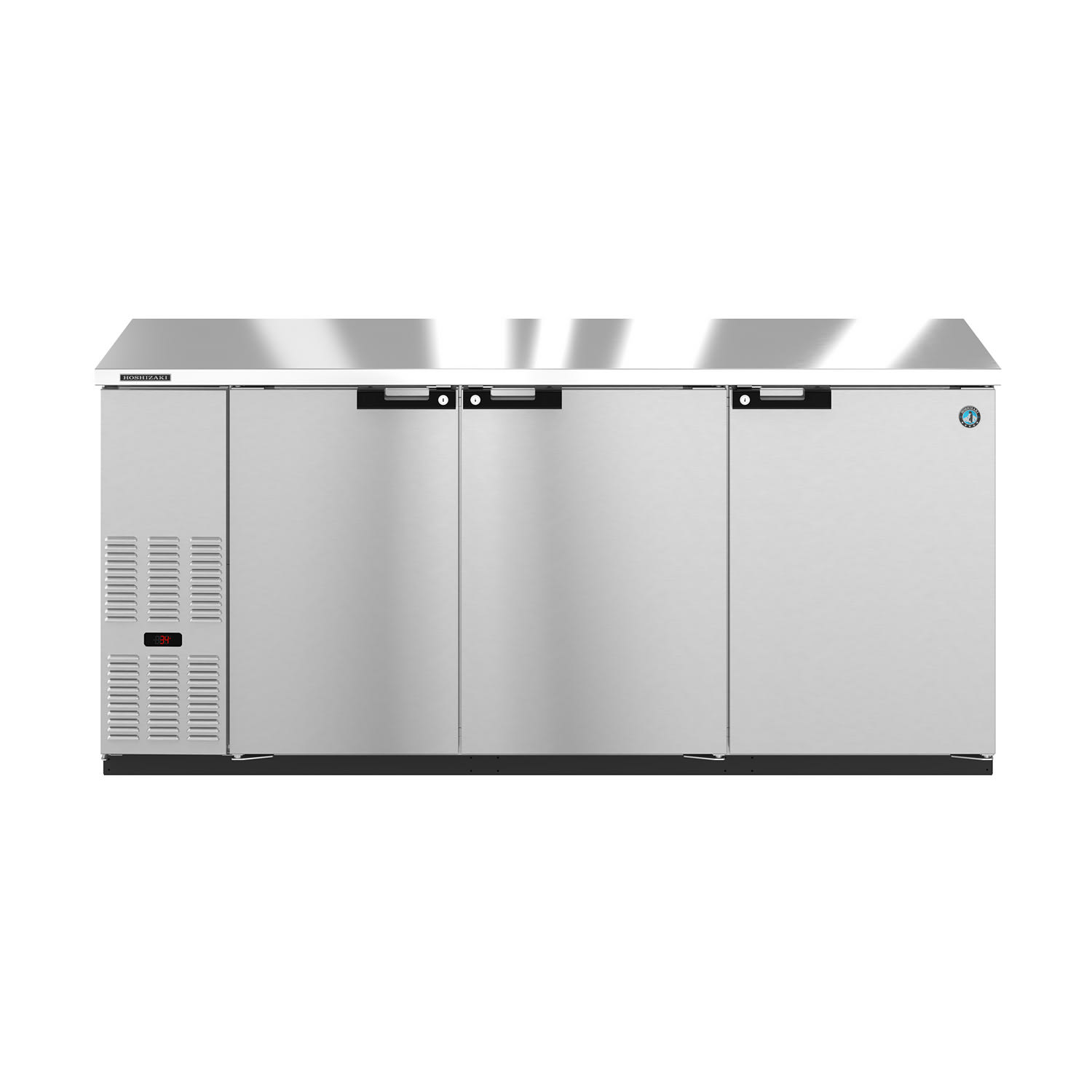 Hoshizaki BB80-S 80" Bar Refrigerator - 3 Swinging Solid Doors ...