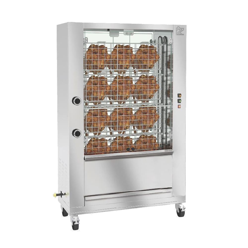Rotisol USA FFS1100-4G-BRASILIA Gas 9 Spit Commercial Rotisserie w/ 27 ...