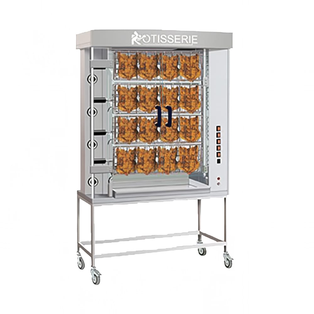 Rotisol USA FFS1175-4G-SS Gas 4 Spit Spatchcock Commercial Rotisserie w ...