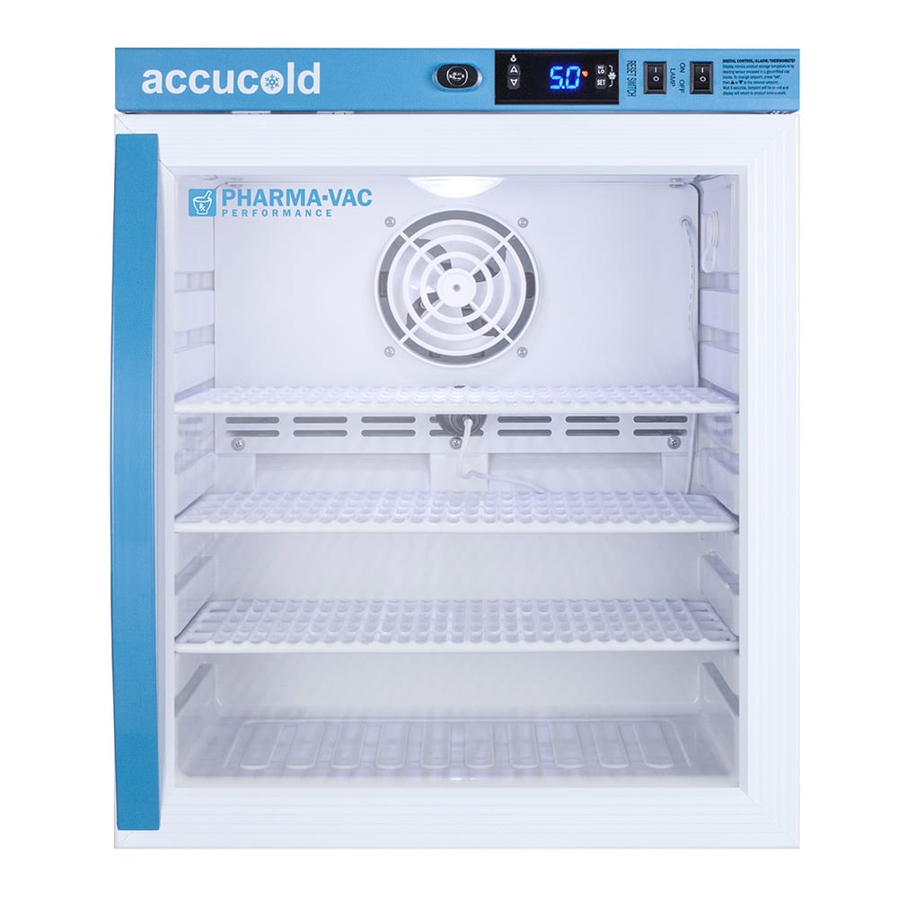 Accucold ARG1PV 1 cu ft Countertop Pharma-Vac Medical Refrigerator w ...