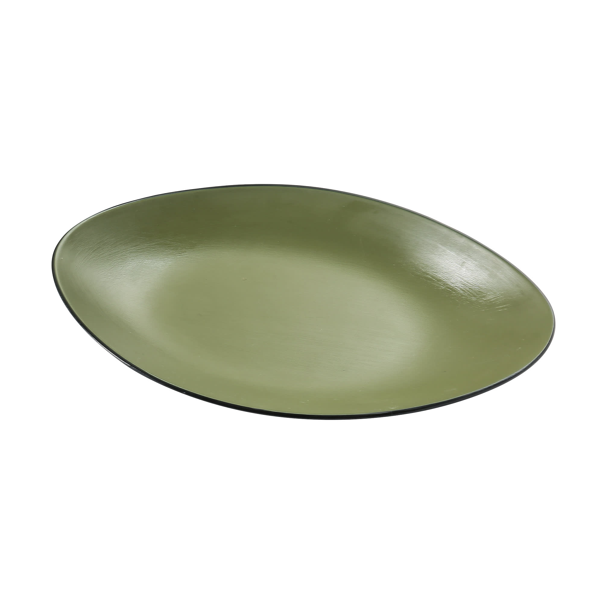 Yanco BM-211GR Melamine Dinner Plate - 11 1/2" x 7", Green