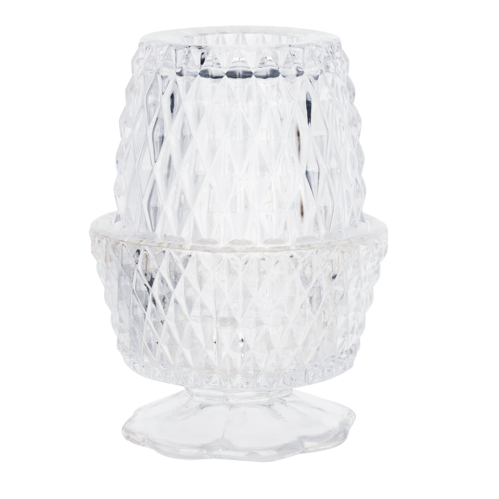 Sterno 80376 Crawford Candle Lamp - 3 5/8"D x 5 1/14"H, Glass, Clear