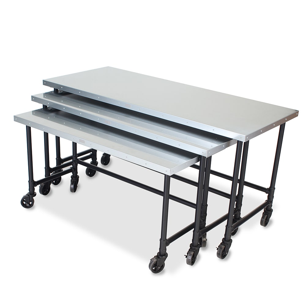 Forbes Industries 7444 3 Piece Rustica Series Nesting Tables Set ...