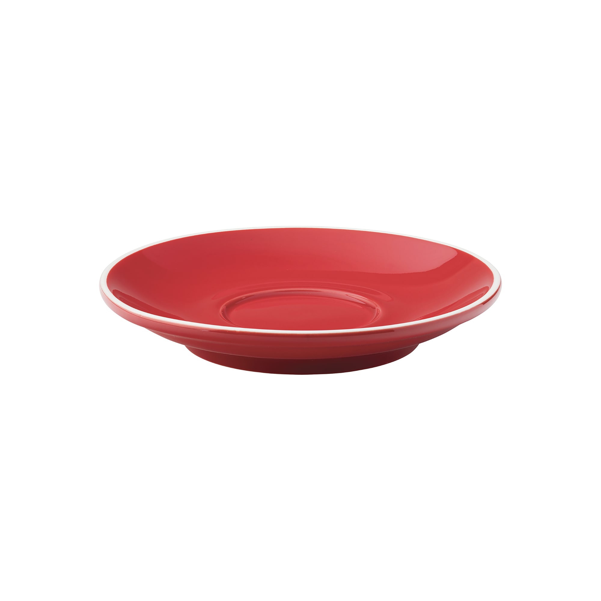 Steelite UCT8143 6" Utopia Barista Saucer - Porcelain, Red
