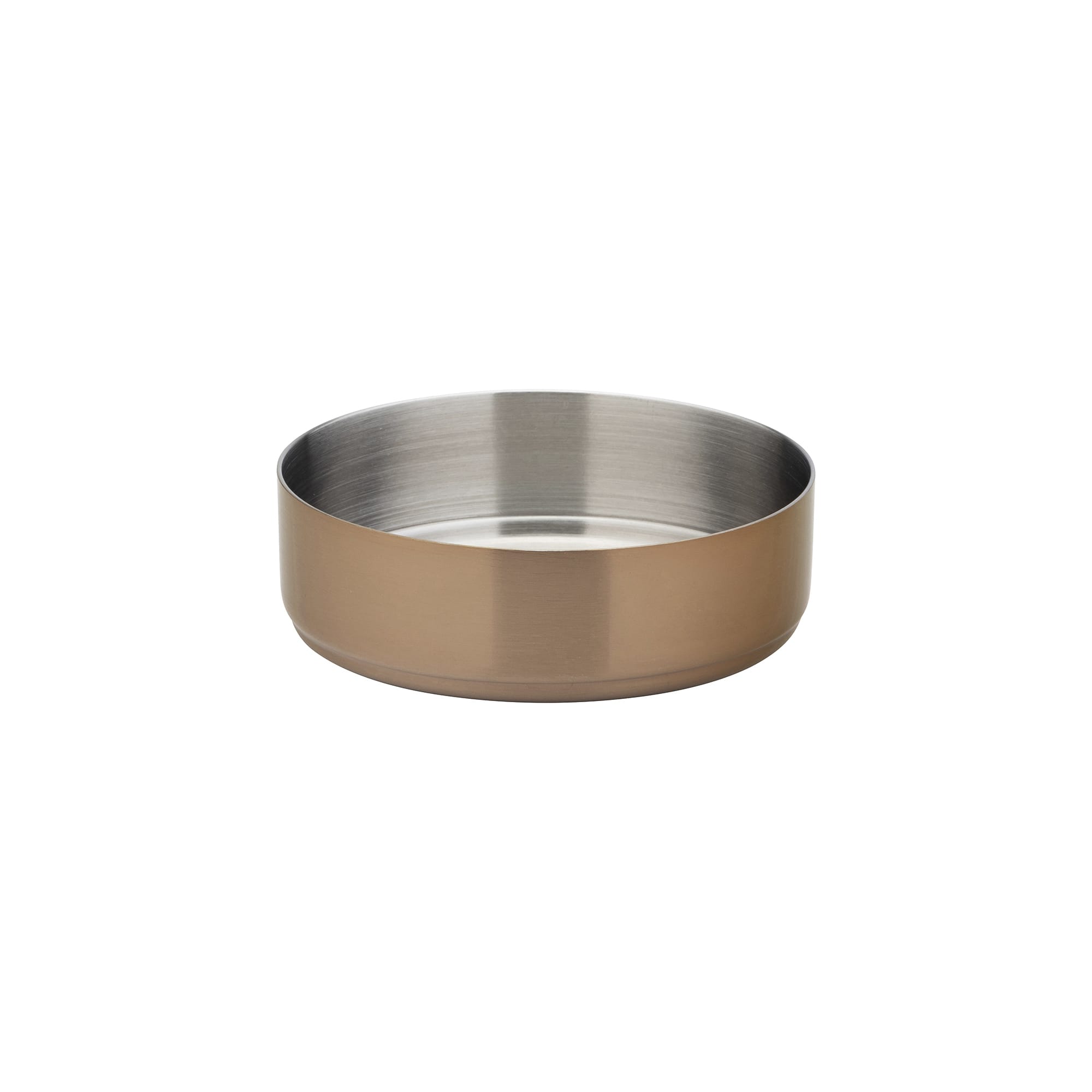 Steelite UF92105 3" Utopia Round Dip Pot - Stainless Steel, Brushed Copper