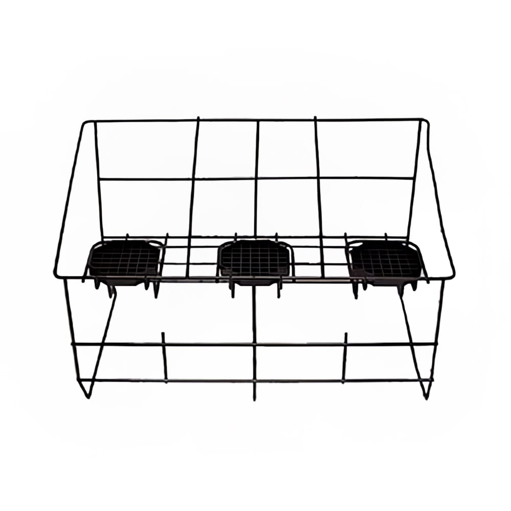 Fetco A035 3 Position Airpot Rack w/ Drip Tray - Wire, Black
