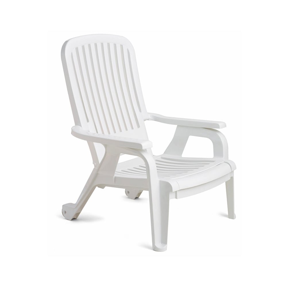 Grosfillex 47658004 Bahia Outdoor Stackable Armchair w/ Pull Out ...