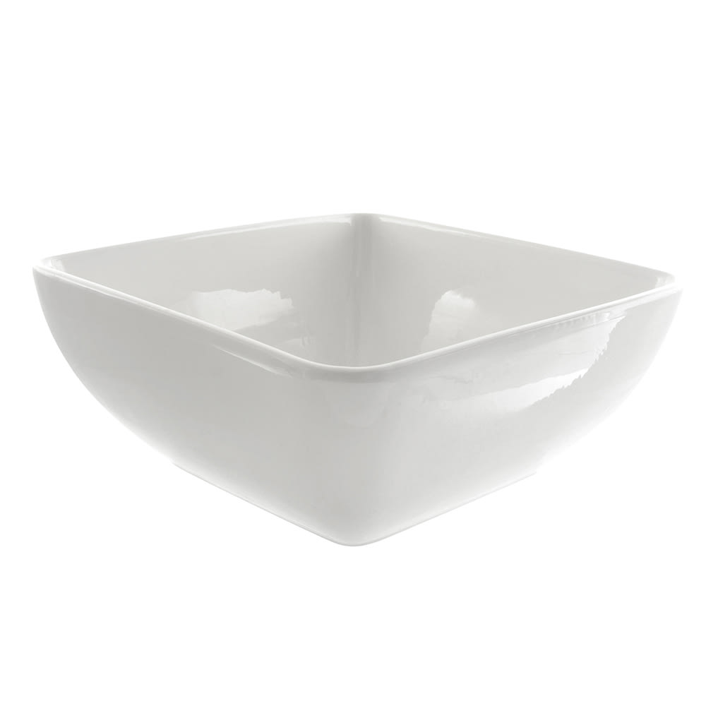 10 Strawberry Street WTR-10SQBWL 46 oz Square Bowl - Porcelain, White