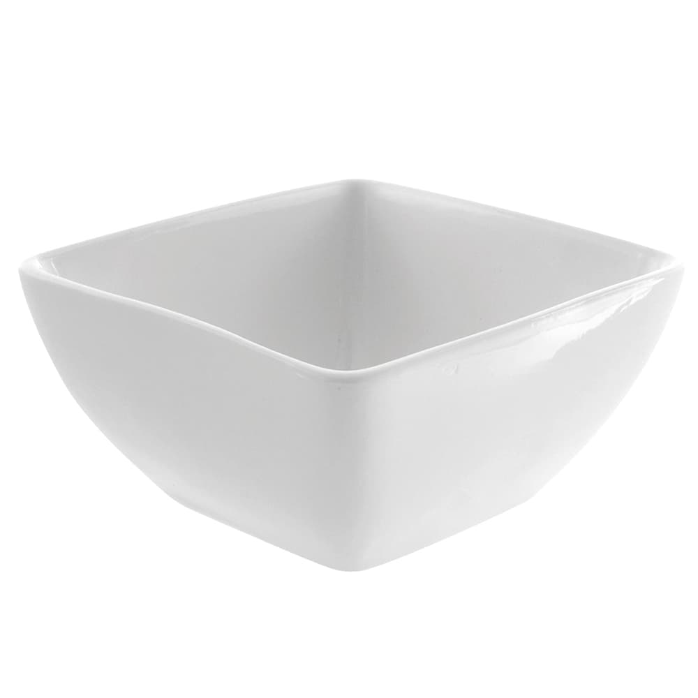 10 Strawberry Street WTR-5SQBWL 12 oz Square Bowl - Porcelain, White