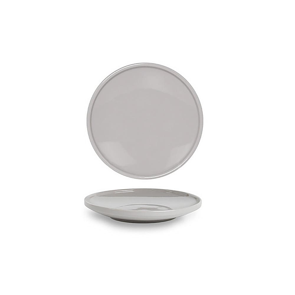 Front of the House DAP092GYP23 6" Round Bevel™ Plate - Porcelain, Stone