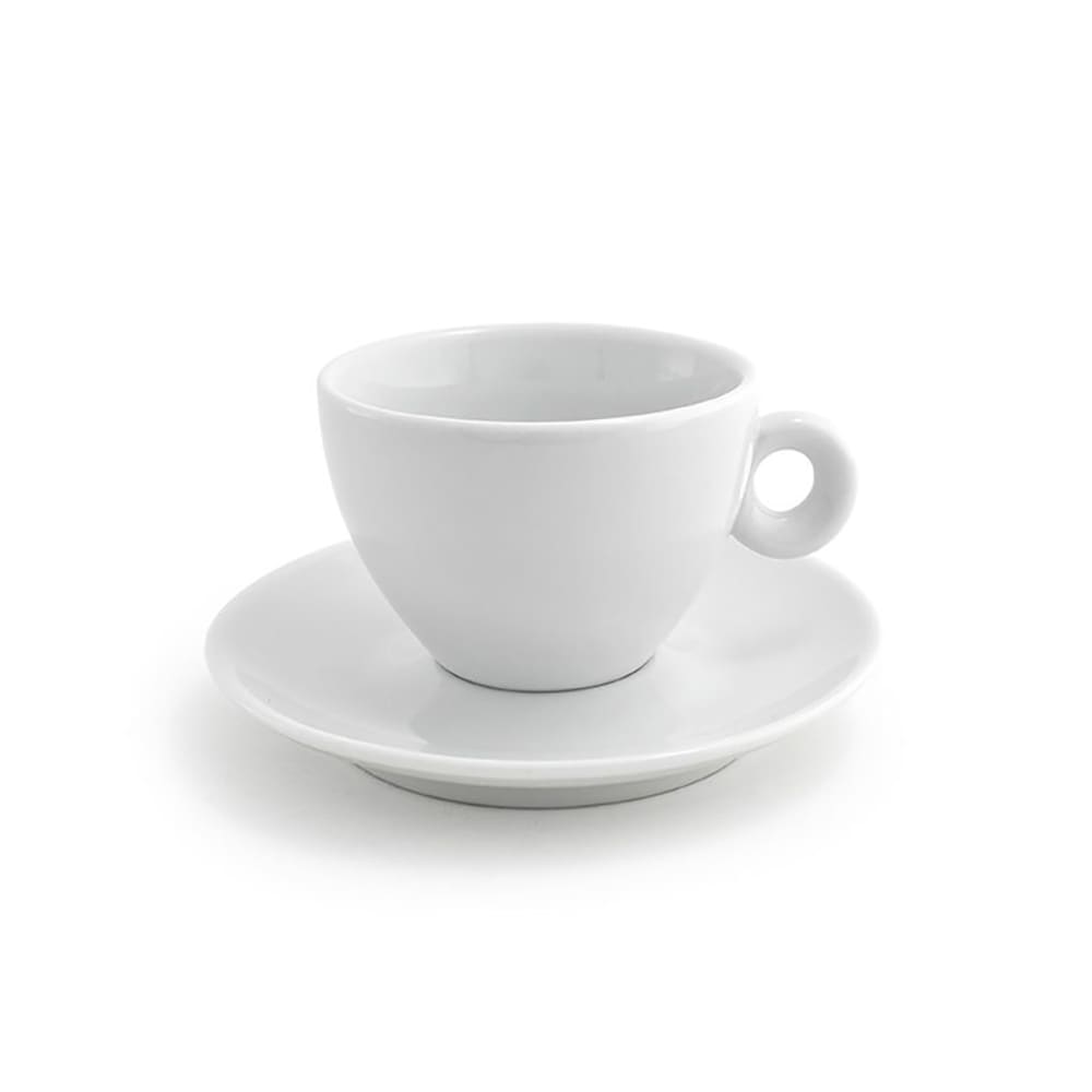 Front of the House DCS002WHP22 6 oz Milano Cup & Saucer Set - Porcelain ...