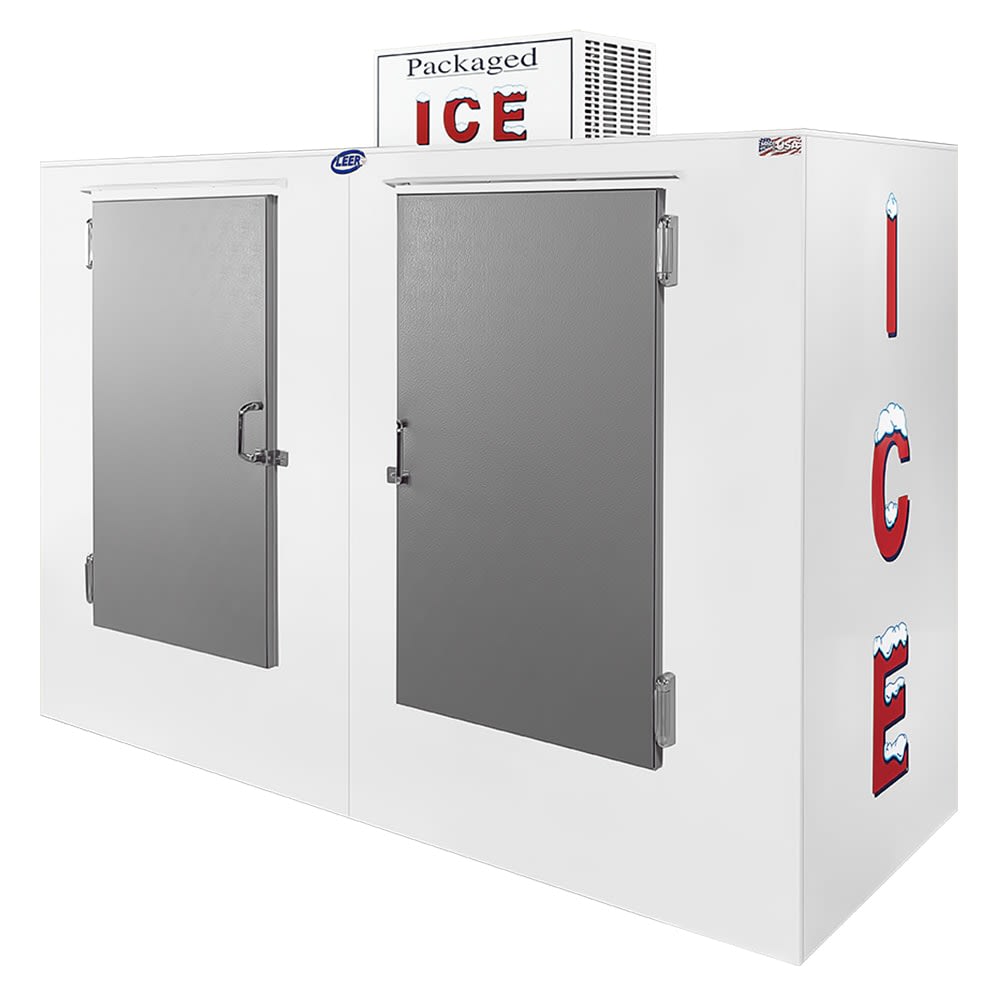 Leer, Inc. L100UCSP 96" Outdoor Ice Merchandiser w/ (220) 10 lb Bag ...