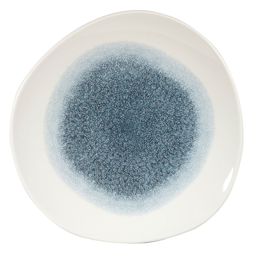 Churchill RKTBOG111 11 1/4" Round Raku Plate - Ceramic, Topaz Blue