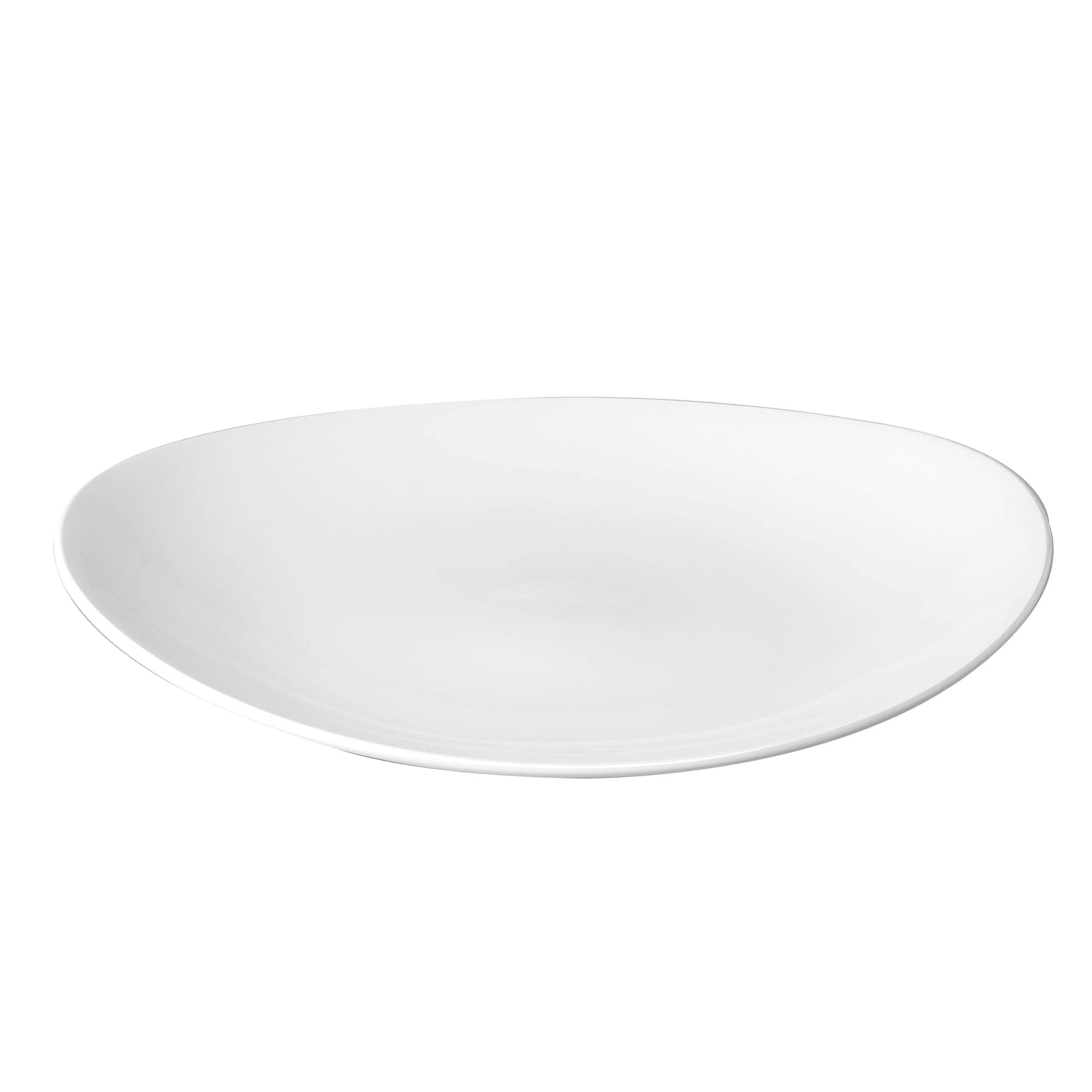 Churchill WHOP581 Oval Orbit Plate - 10 5/8" x 9", Ceramic, White