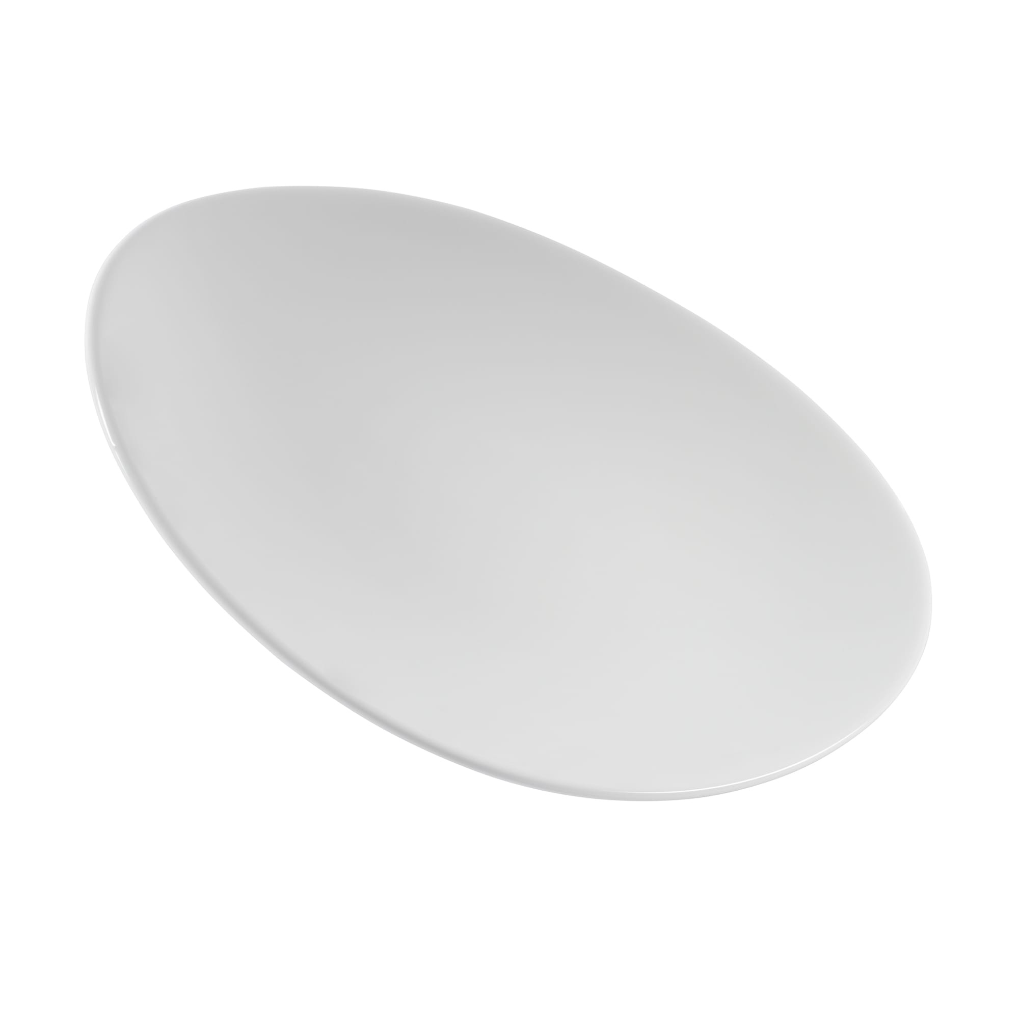 Churchill WHOP91 Oval Orbit Plate - 9 1/2" x 7 3/4", Ceramic, White