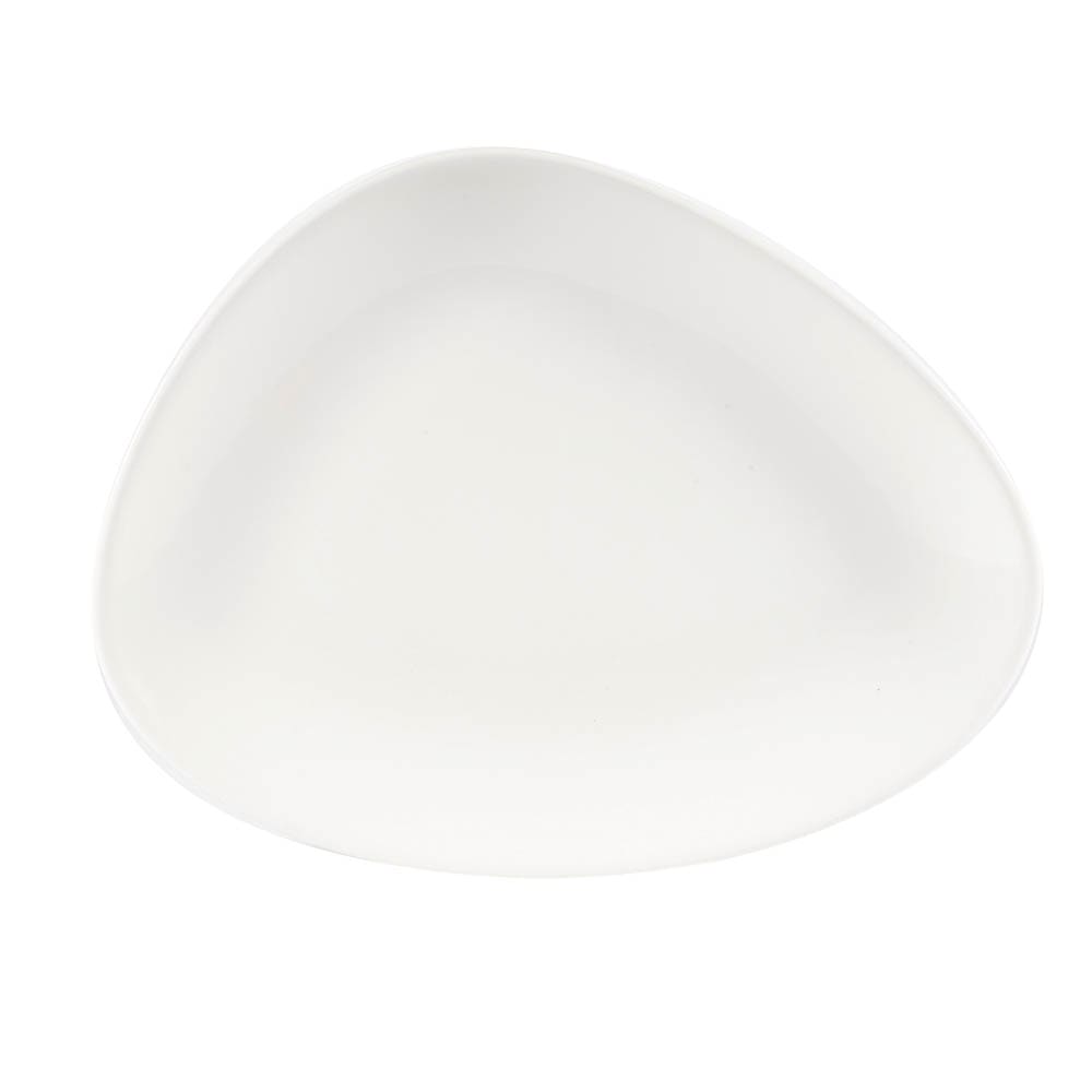 Churchill WHTC261 Triangular Lotus Chef's Plate - 10 3/8" x 8", Ceramic ...