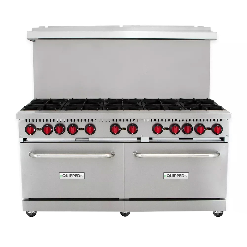 eQuipped R10 60" 10 Burner Gas Range w/ (2) Standard Ovens, NG