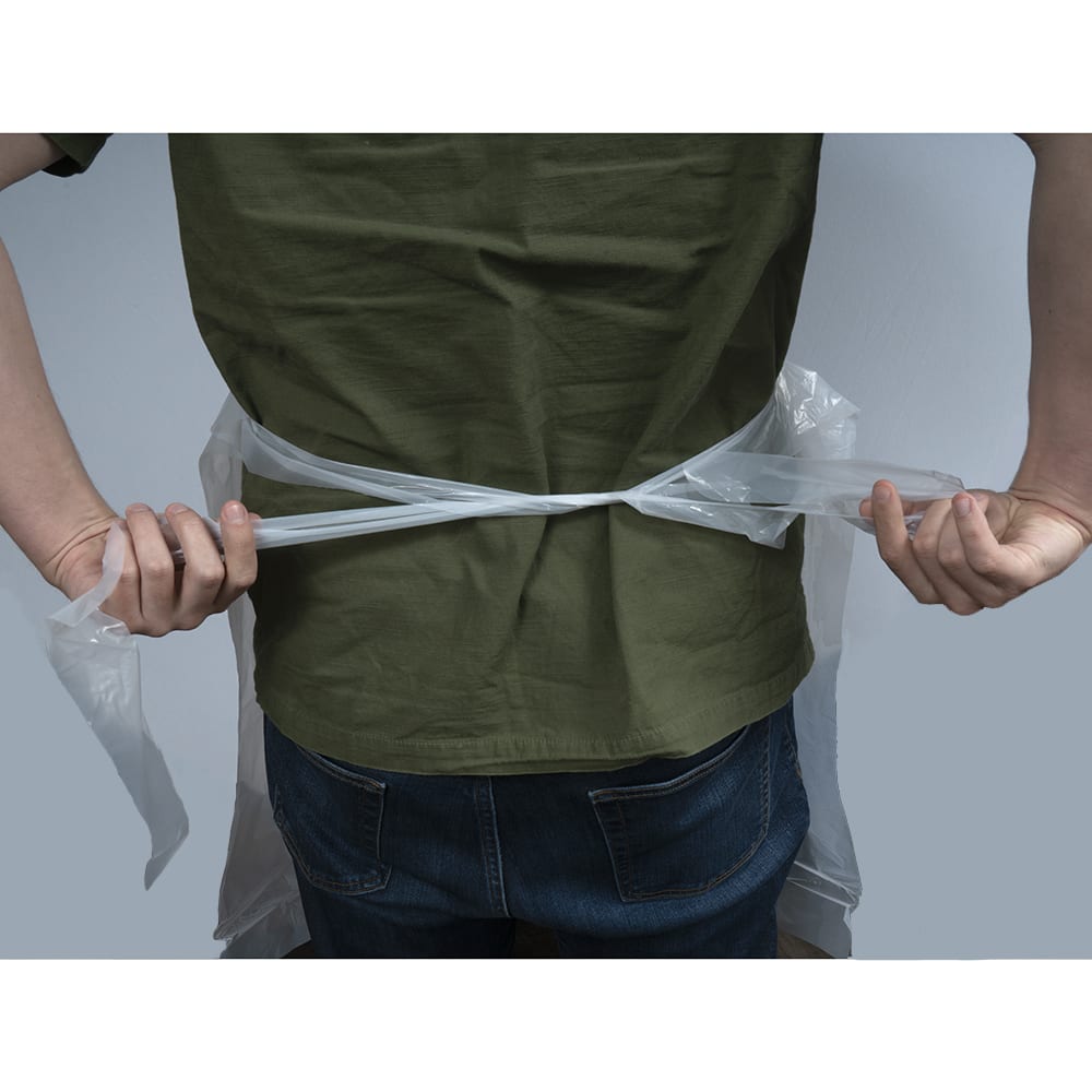 Elkay Plastics AP10F2846 Disposable Embossed Poly Apron - 28" x 46", White